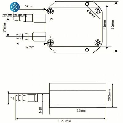 4mA-20mA เครื่องส่งความดันความแตกต่าง RS485 เครื่องส่งความดันขนาด